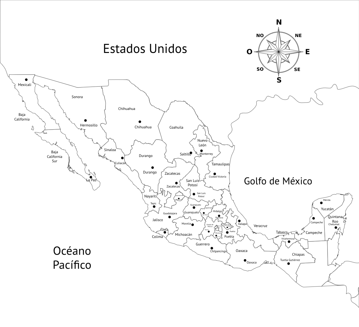 Estados y sus capitales - Sitios de México
